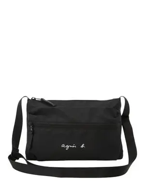 AGNÈS B. Logo-print Shoulder Bag - Black