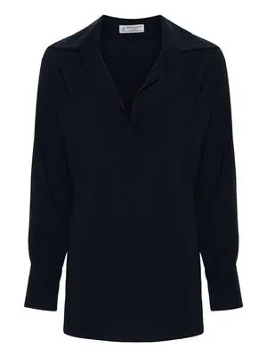 Alberto Biani V-neck Blouse - Blue