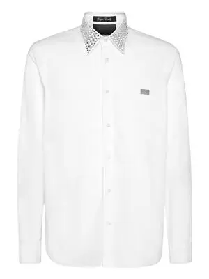 Philipp Plein Sugar Daddy Crystal-embellished Shirt - White