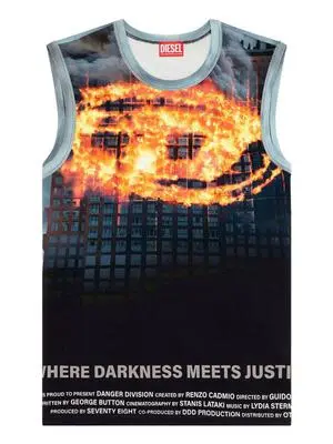 DIESEL® Biscoup Cotton Tank Top - Blue