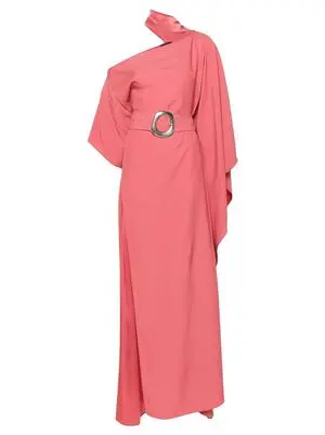 TALLER MARMO Taylor Belted Crepe Kaftan - Pink