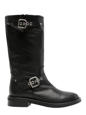 VIA ROMA 15 Malibu Mid-calf Leather Boots - Black