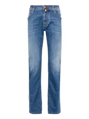 Jacob Cohen Mid-rise Straight-leg Jeans - Blue