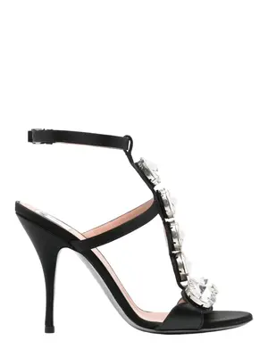 Moschino 110mm Gem-embellished Sandals - Black