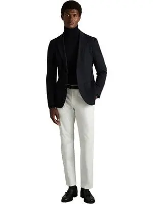 REISS Pitch Washed-cotton Slim-fit Chinos - White