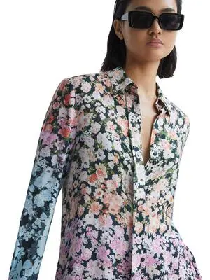 REISS Serena Floral Print Shirt - Multi