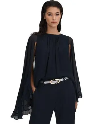 REISS Reiss Francesca Cape-Style Top