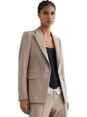 REISS Gabi Tailored Suit Blazer - Stone Neutral