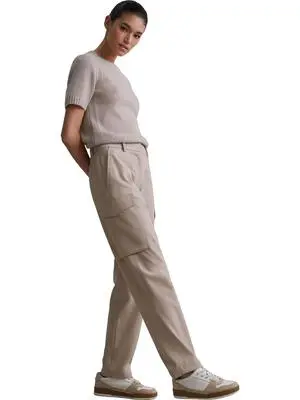 REISS Violet Mid-rise Cargo Trousers - Neutral