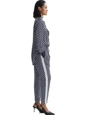 REISS Reiss Ezra Polka Dot Tapered Trousers