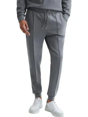 REISS Premier Green Premier Drawstring Jersey Joggers Sage