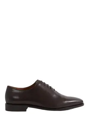 REISS Mead Leather Lace-up Formal Shoes - Dark Brown