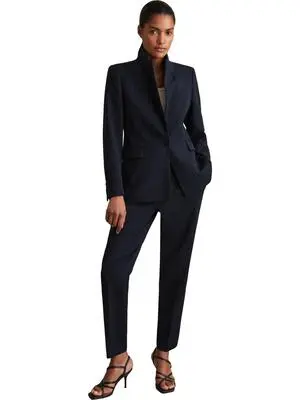 REISS Gabi Petite Slim-fit Suit Trousers - Navy