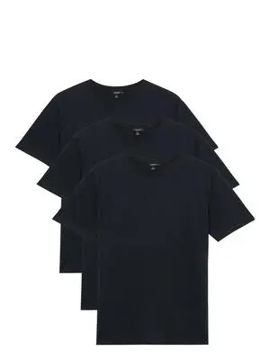 REISS 3 Bless 3 Pack Cotton Crew-neck Tailored-fit T-shirts 3-pack - Navy