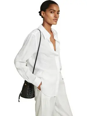 REISS Campbell Linen Shirt - White