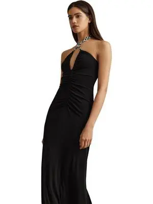 REISS Iris Bodycon Maxi Dress - Black