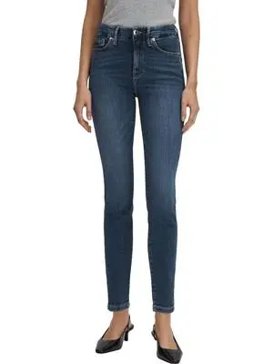 Good American Cropped Skinny Jeans - Blue