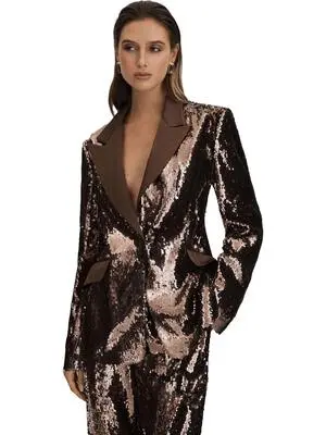HALSTON Halston Tailored Sequined Blazer