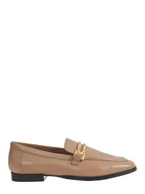 REISS Angela Leather Loafers - Nude