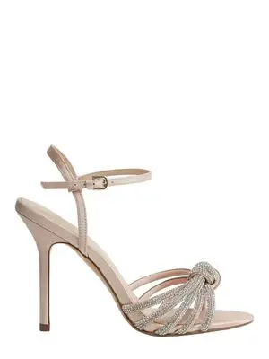 REISS Estel Embellished Heeled Sandals Nude