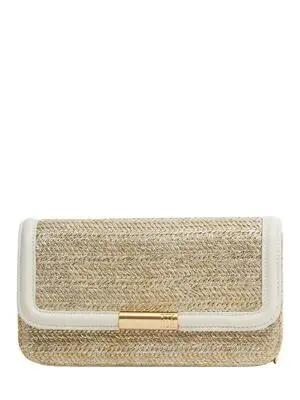 REISS Reiss Raffia Clutch Bag