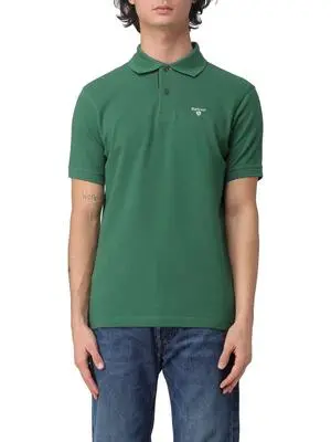 Barbour Polo Shirt Men Grass Green
