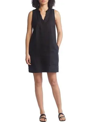 Tommy Bahama Tommy Bahama Two Palms Ruffle Linen Dress Black