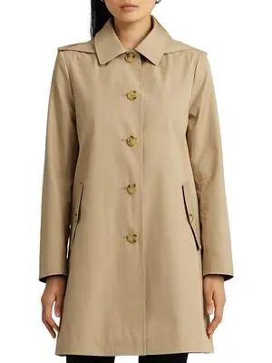 Ralph Lauren Cotton-blend Coat With Removable Hood - Birch Tan
