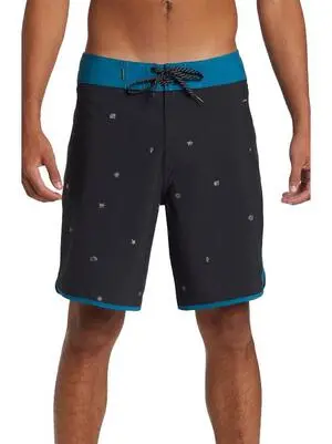 Quiksilver Surfsilk Scallop Board Shorts - Mercury Sherpa Black
