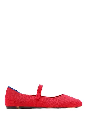 Rothy's The Square Mary Jane Flats - Red