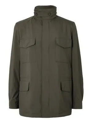 Loro Piana Traveller Windmate Shell Hooded Jacket - Green