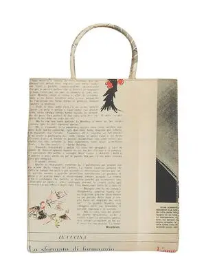 BOTTEGA VENETA Bottega Veneta Newspaper-Print Tote Bag