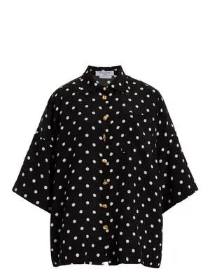 Françoise Zaoua Polka-dot Silk Shirt - Black,white