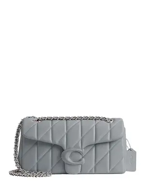 COACH COACH Quilted Nappa Leather Tabby Shoulder Bag 26 Gray