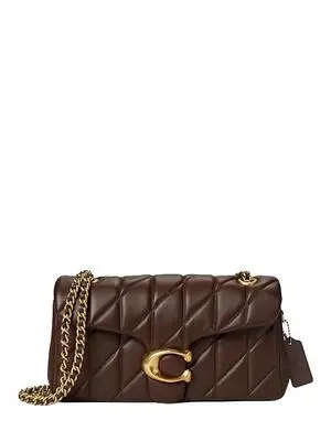 COACH COACH Quilted Nappa Leather Tabby Shoulder Bag 26 Tan