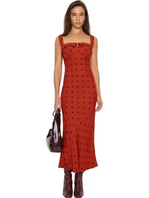 REFORMATION Tancy Midi Dress - Red