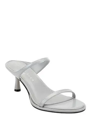 MARC FISHER LTD. Alonde High Heel Slide Sandals - Light Gray