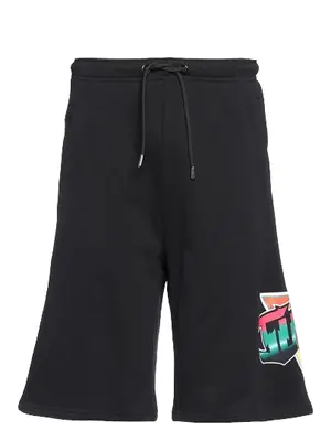 Just Cavalli French Terry Bermuda Shorts - Black