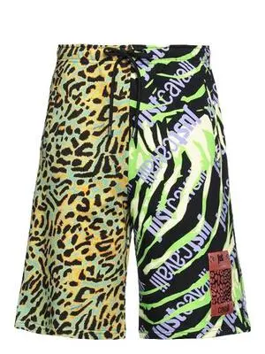Just Cavalli Leopard-print Track Shorts - Black