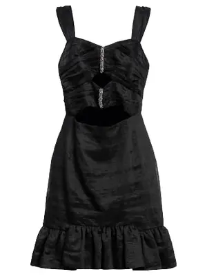 Sandro Midi Flared Dress - Black