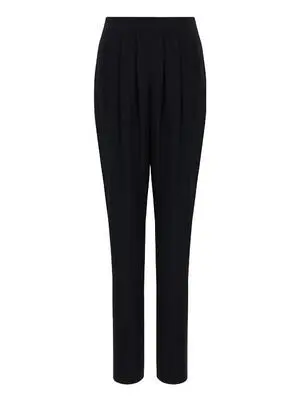 Emporio Armani Darted High-waisted Trousers - Blue / Navy