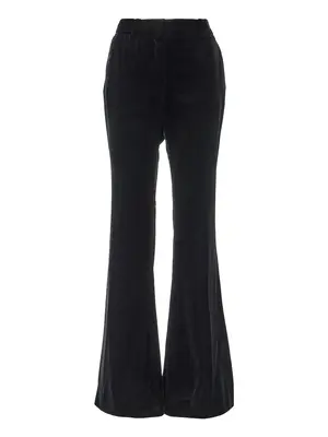 Nina Ricci Velvet Bootcut Trousers - Black