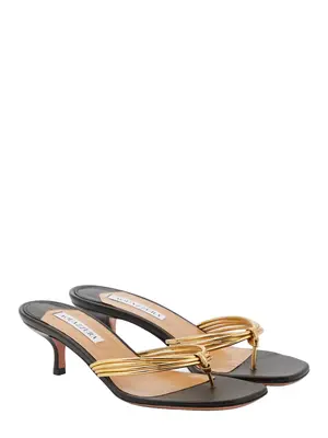 AQUAZZURA Essential 50 Mules - Metallic