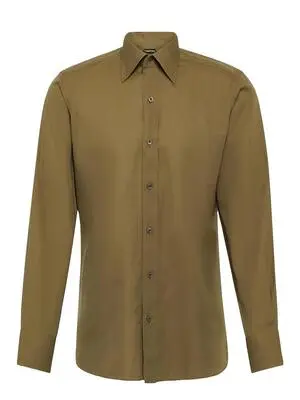TOM FORD Silk Poplin Shirt - Green