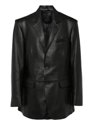 Wardrobe.NYC Oversized Leather Blazer - Black