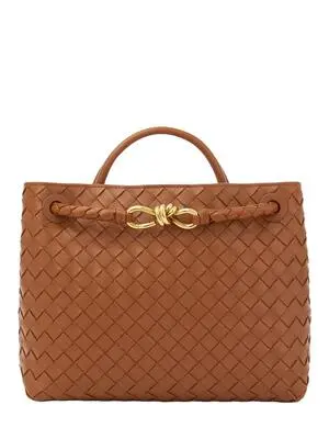 Bottega Veneta Andiamo Intrecciato Leather Tote - Brown