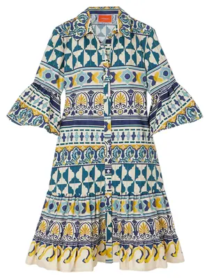 La DoubleJ Choux Printed Cotton-poplin Mini Dress - Multi