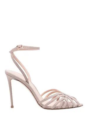 LE SILLA Embrace 110mm Leather Sandals - Neutrals