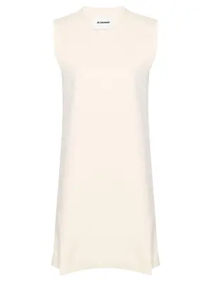 JIL SANDER Sleeveless Mini Dress - Neutrals