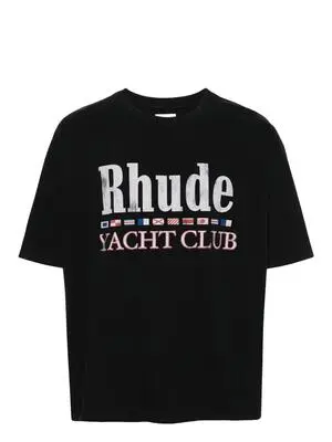 Rhude Flag Cotton T-shirt Black